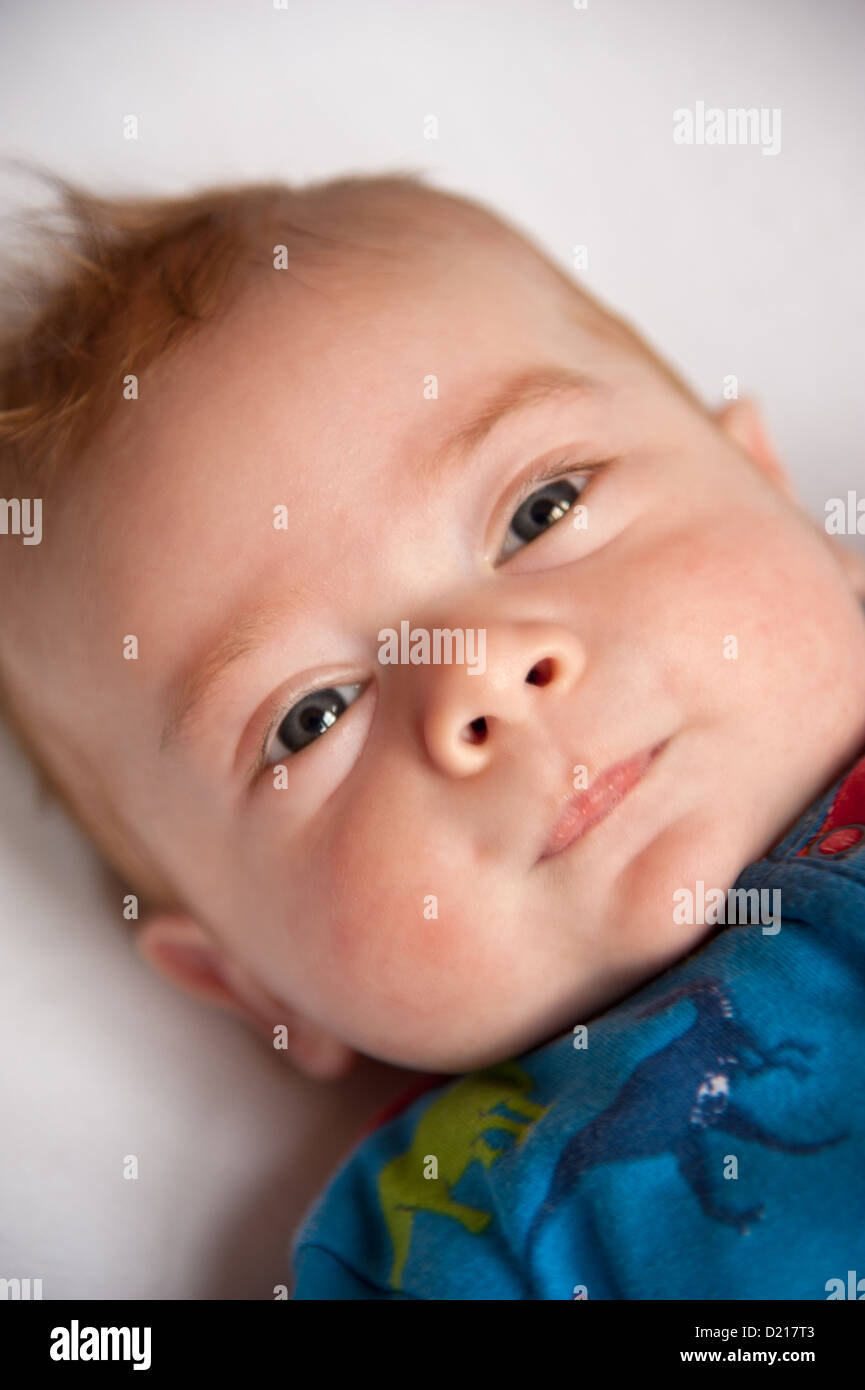 Newborn baby cute infant child open eyes hi-res stock photography and ...