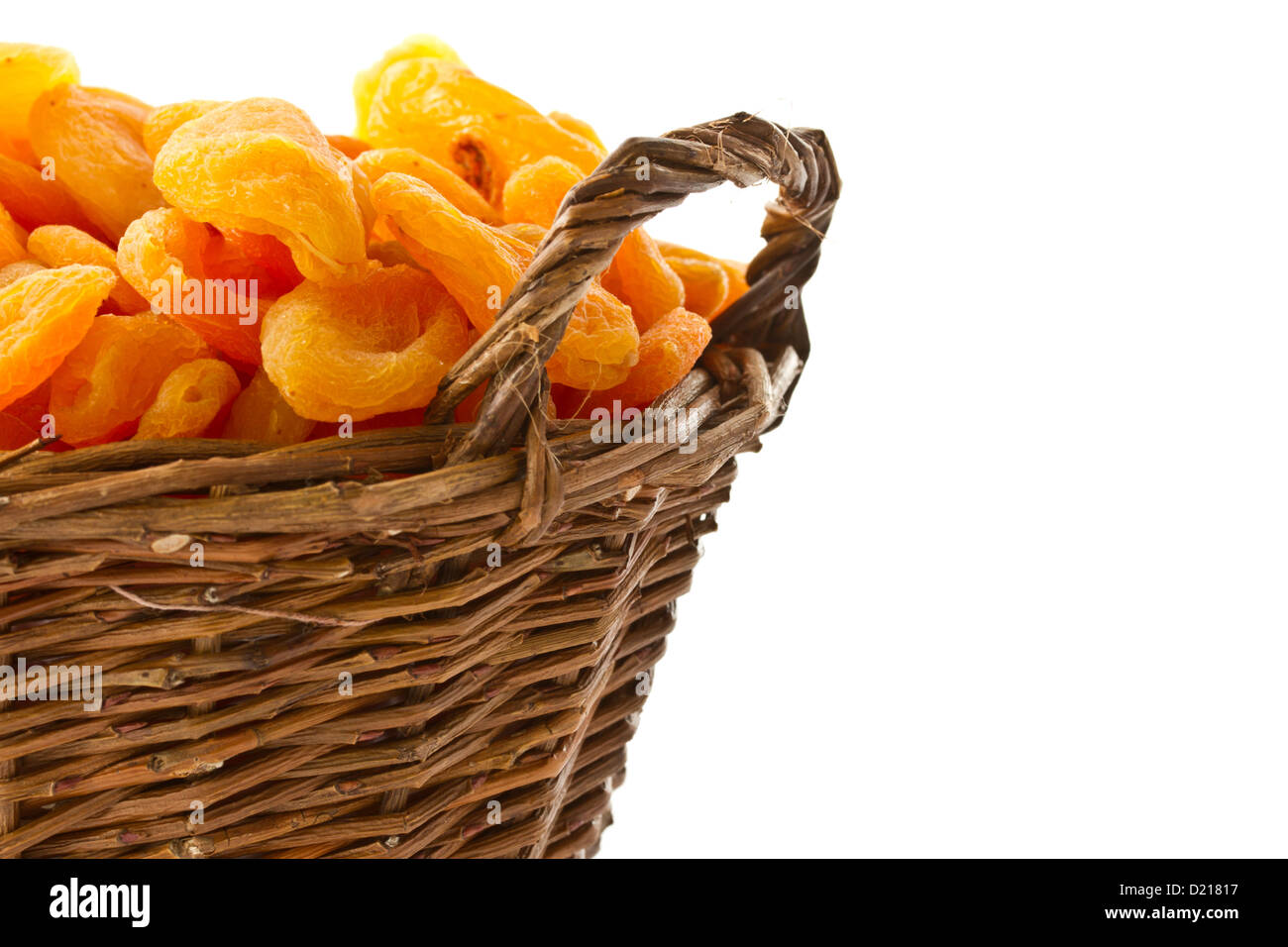 Dried apricots sweet dessert on a white background Stock Photo - Alamy