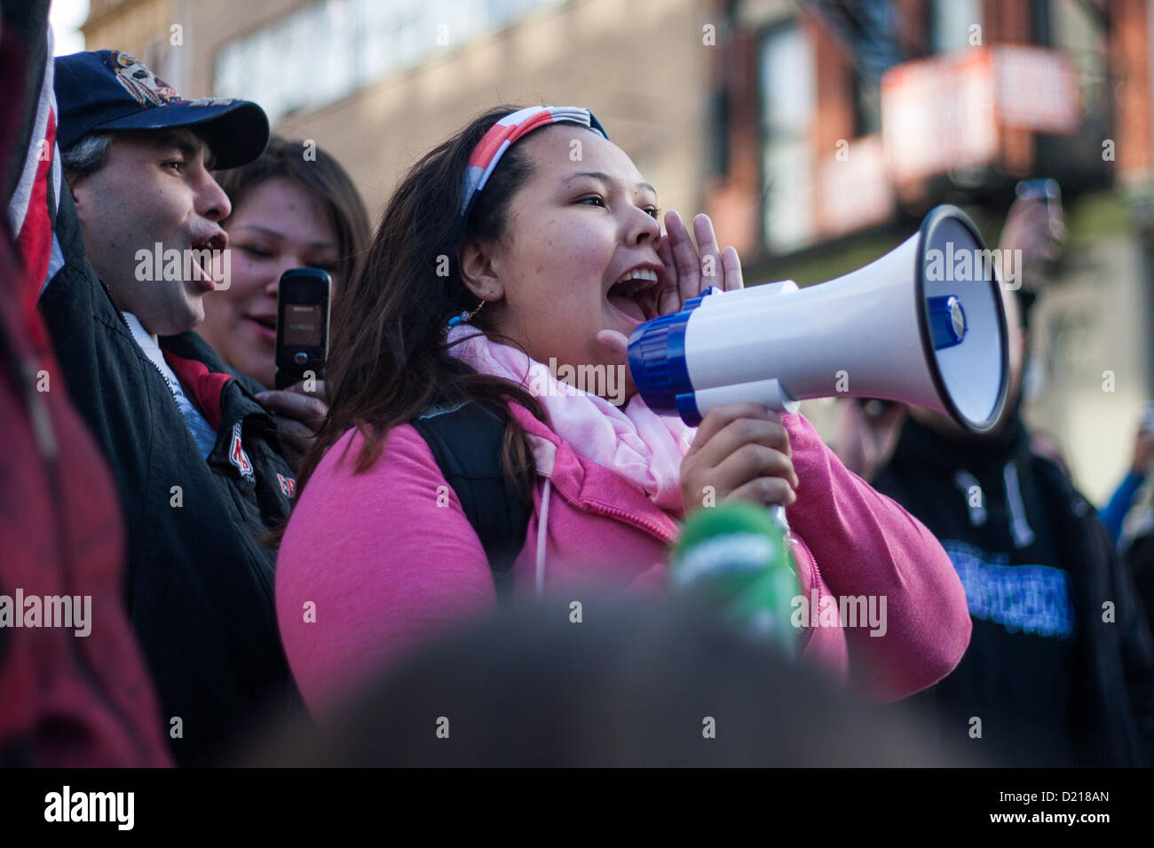 London Ontario, Canada - January 10, 2013. The Idle No More movement ...