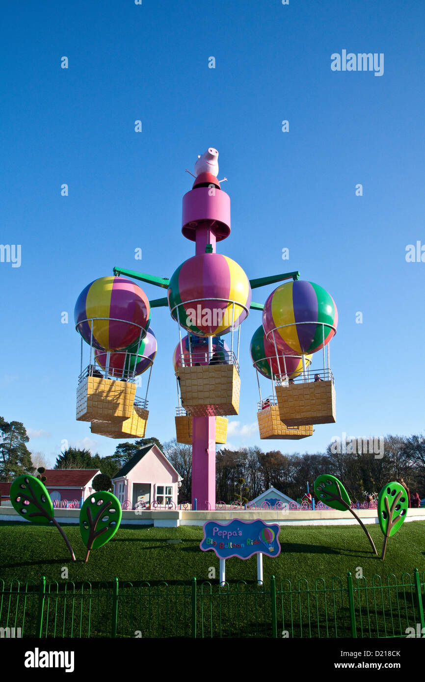 Peppa Pigs balloon ride at Peppa Pig world, Paultons Park, Southampton ...