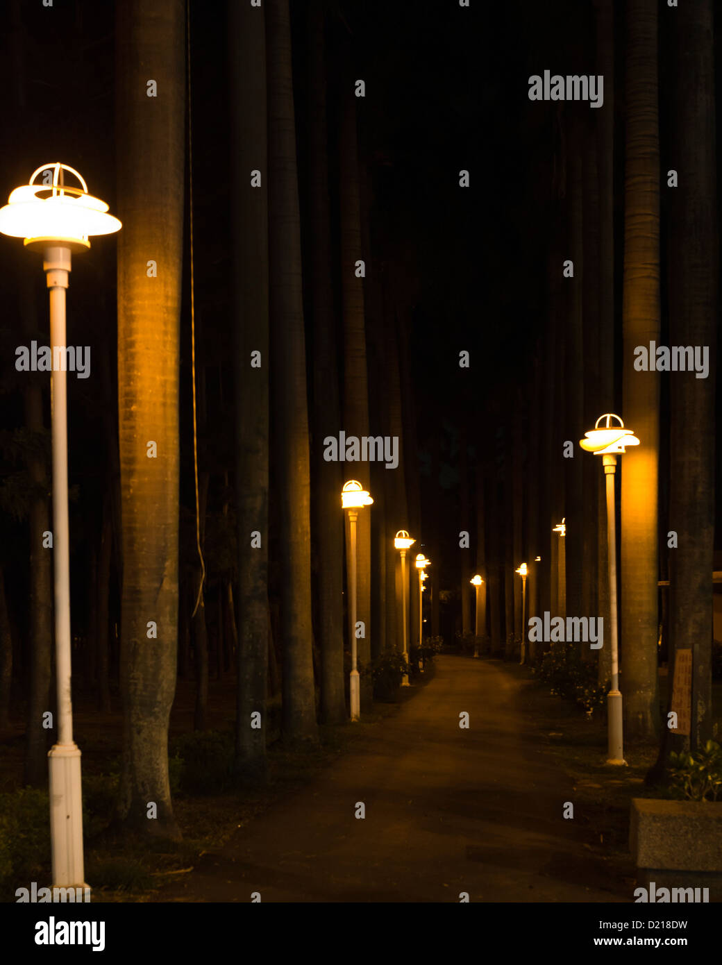 Walking path at night,Tainan Stock Photo - Alamy