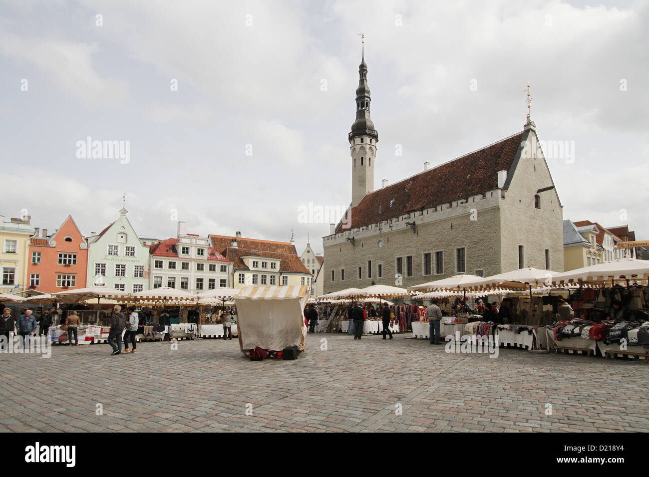 The Town Hall and Town Hall Square in Tallinn Estonia Stock Photo - Alamy