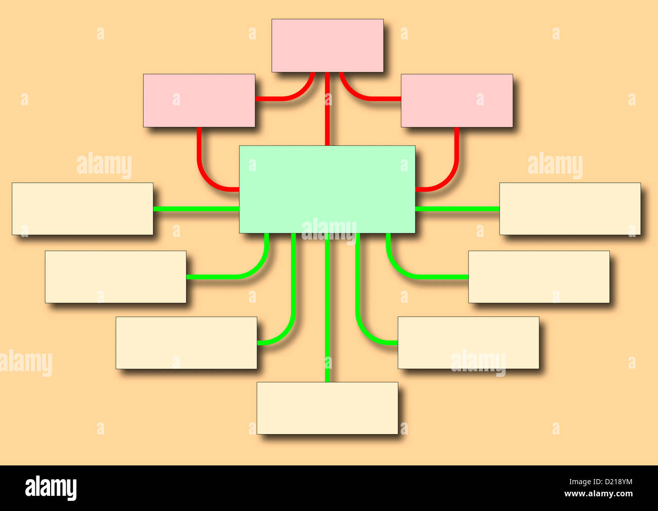Business flowchart empty boxes hi-res stock photography and images - Alamy