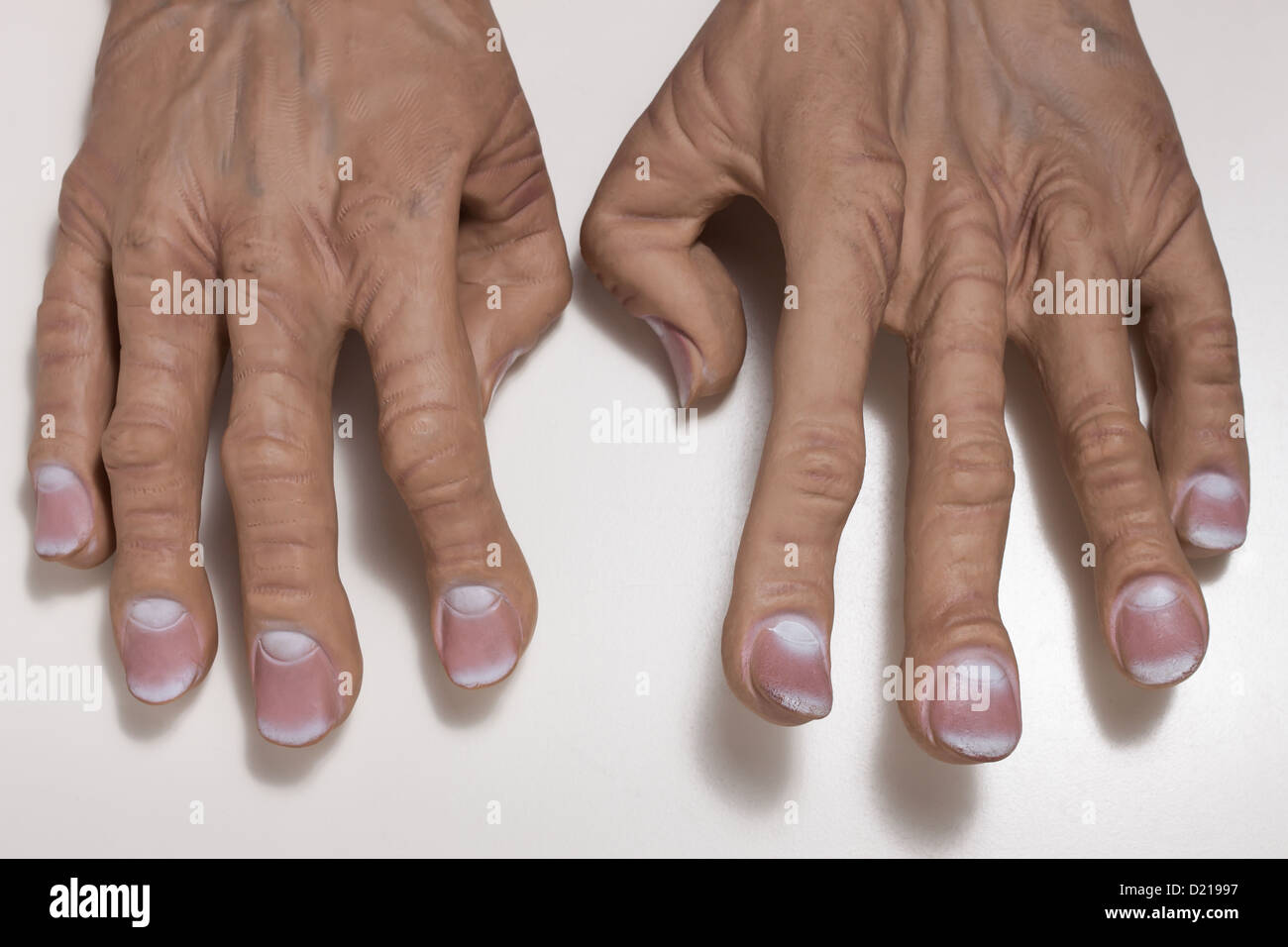 Huge fake hands on white hi-res stock photography and images - Alamy