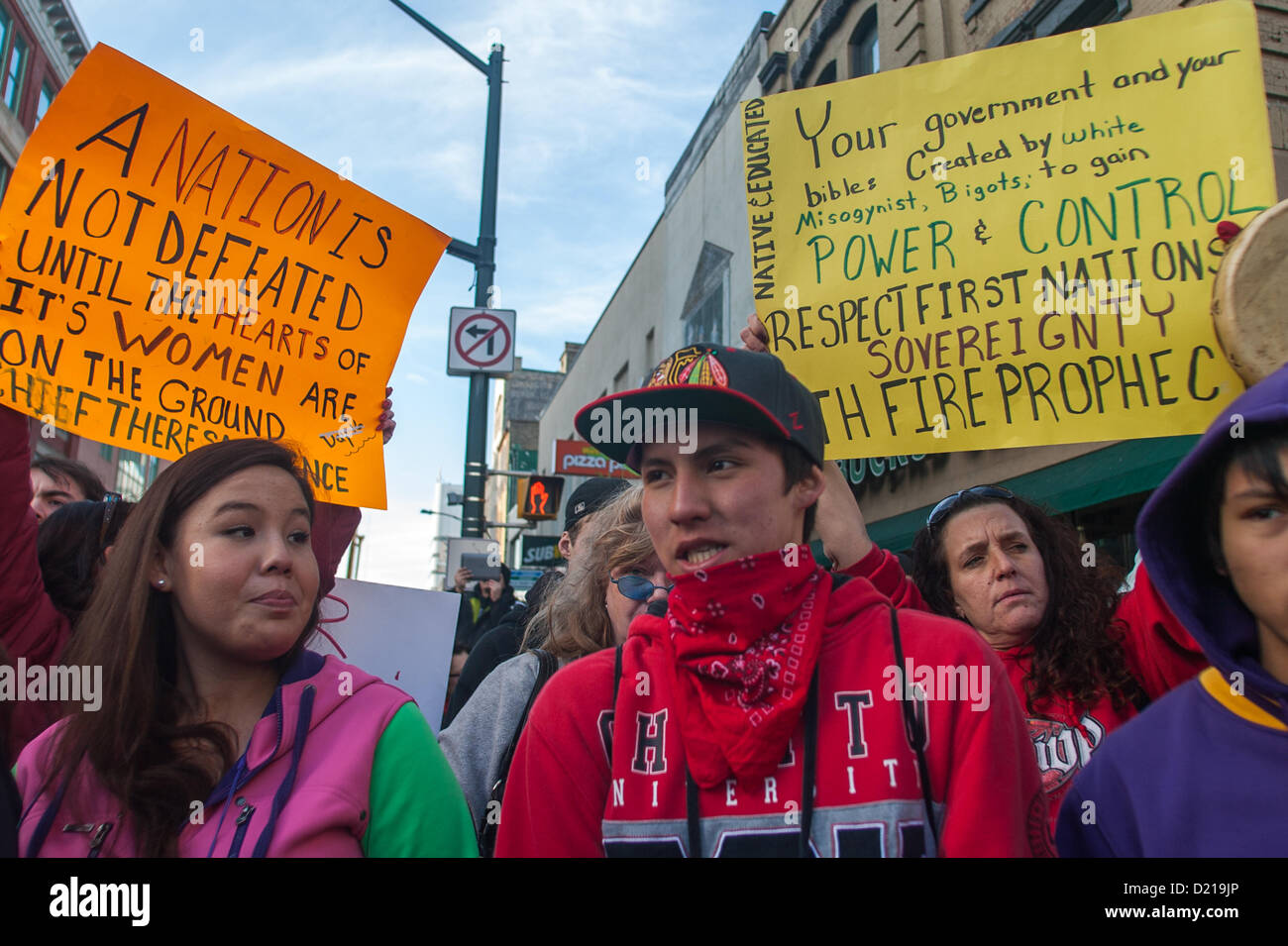 Native american protest young people hi-res stock photography and ...