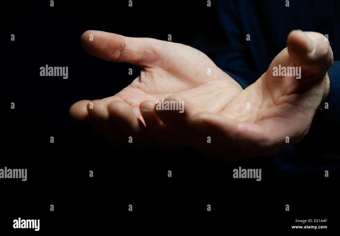 Begging hands hi-res stock photography and images - Alamy