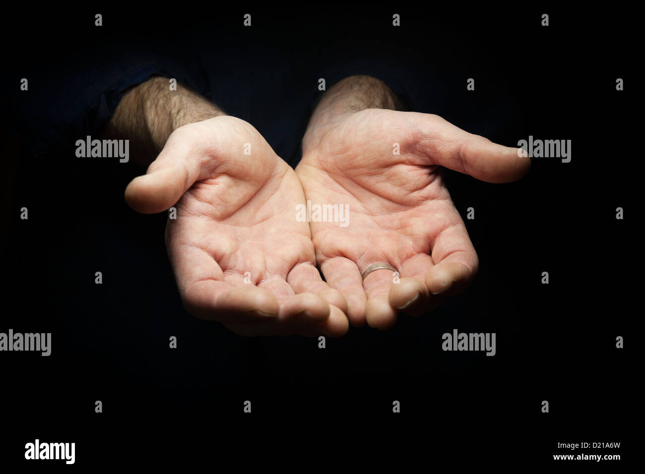 Palms outstretched hi-res stock photography and images - Alamy