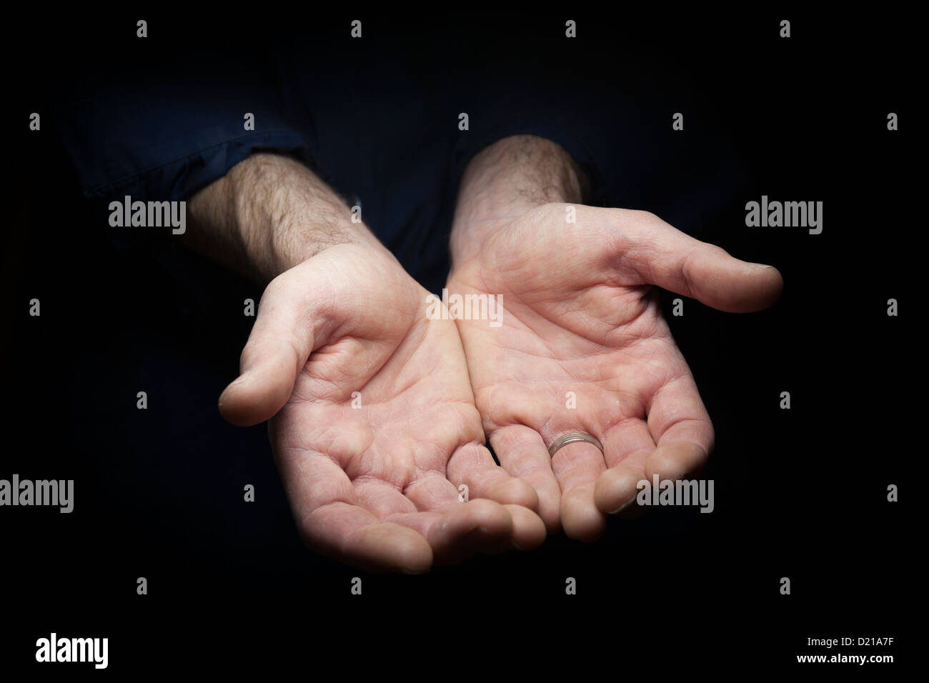 Begging hands hi-res stock photography and images - Alamy