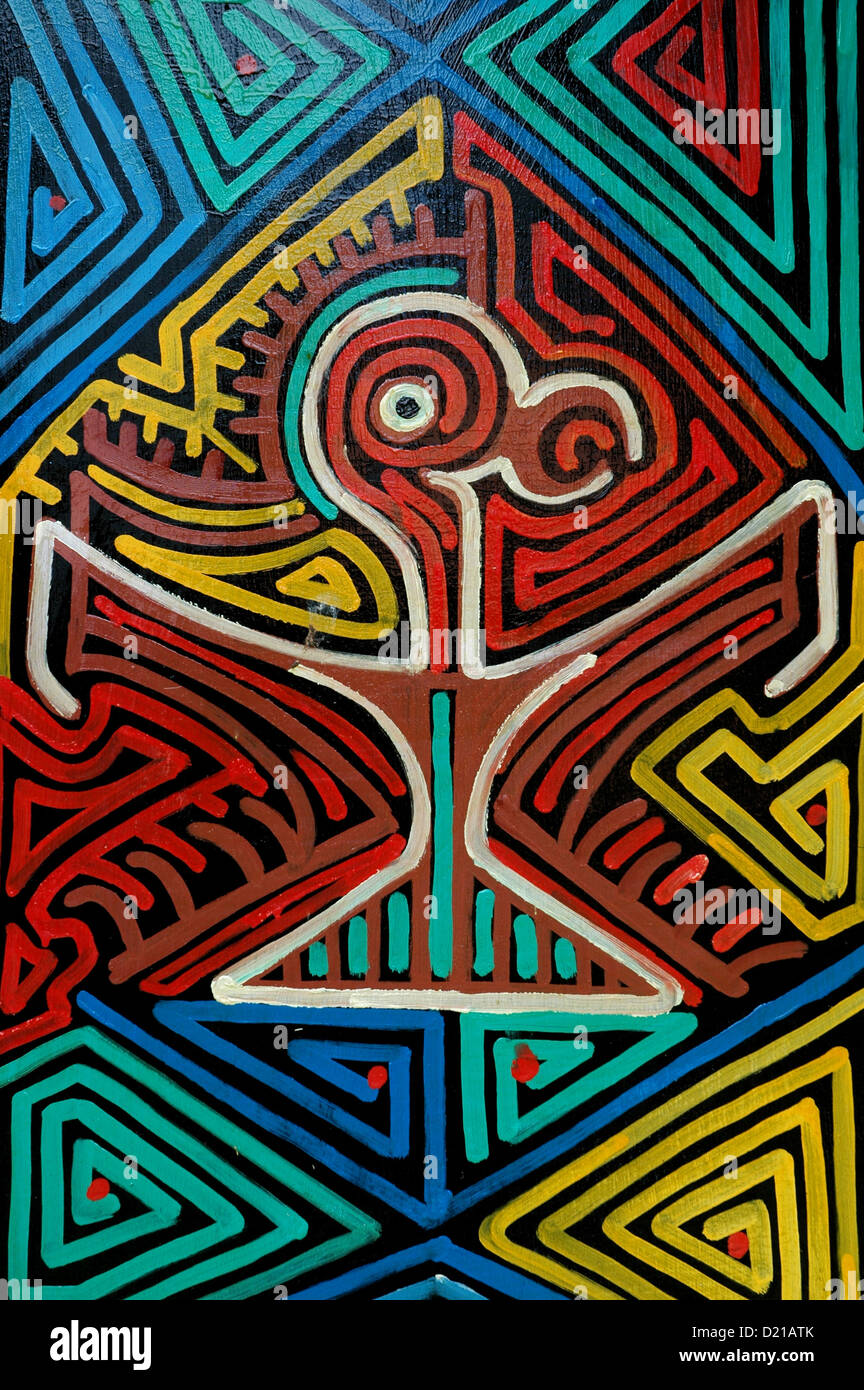 San Blás (Panama): Kuna's mola Stock Photo - Alamy