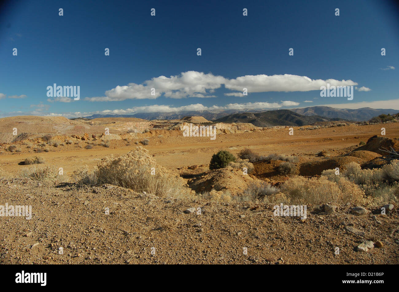 Copper mine in Ruth, NV with mountains Stock Photo - Alamy