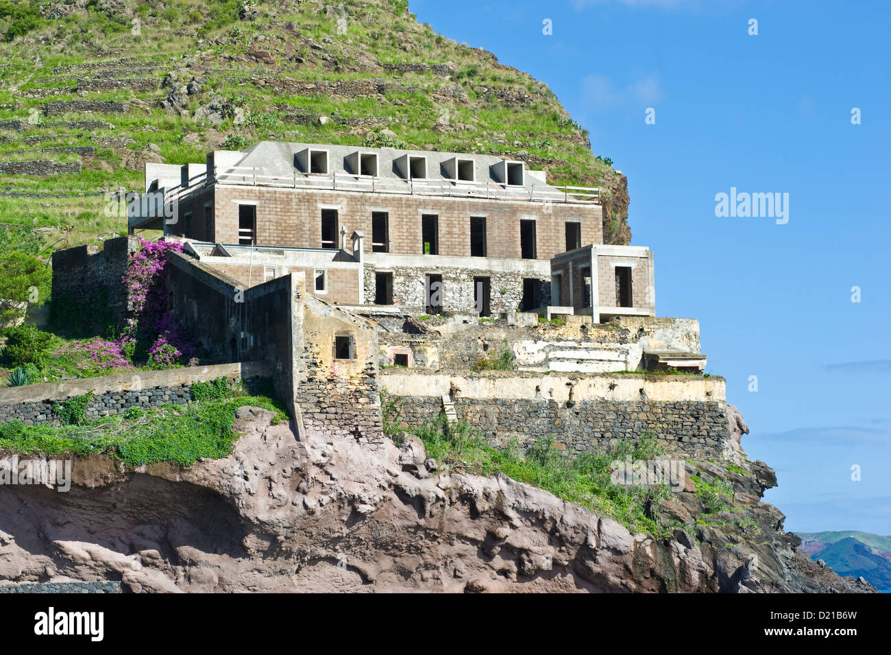 Northeastern part of the island of Madeira, Machico town and harbor ...