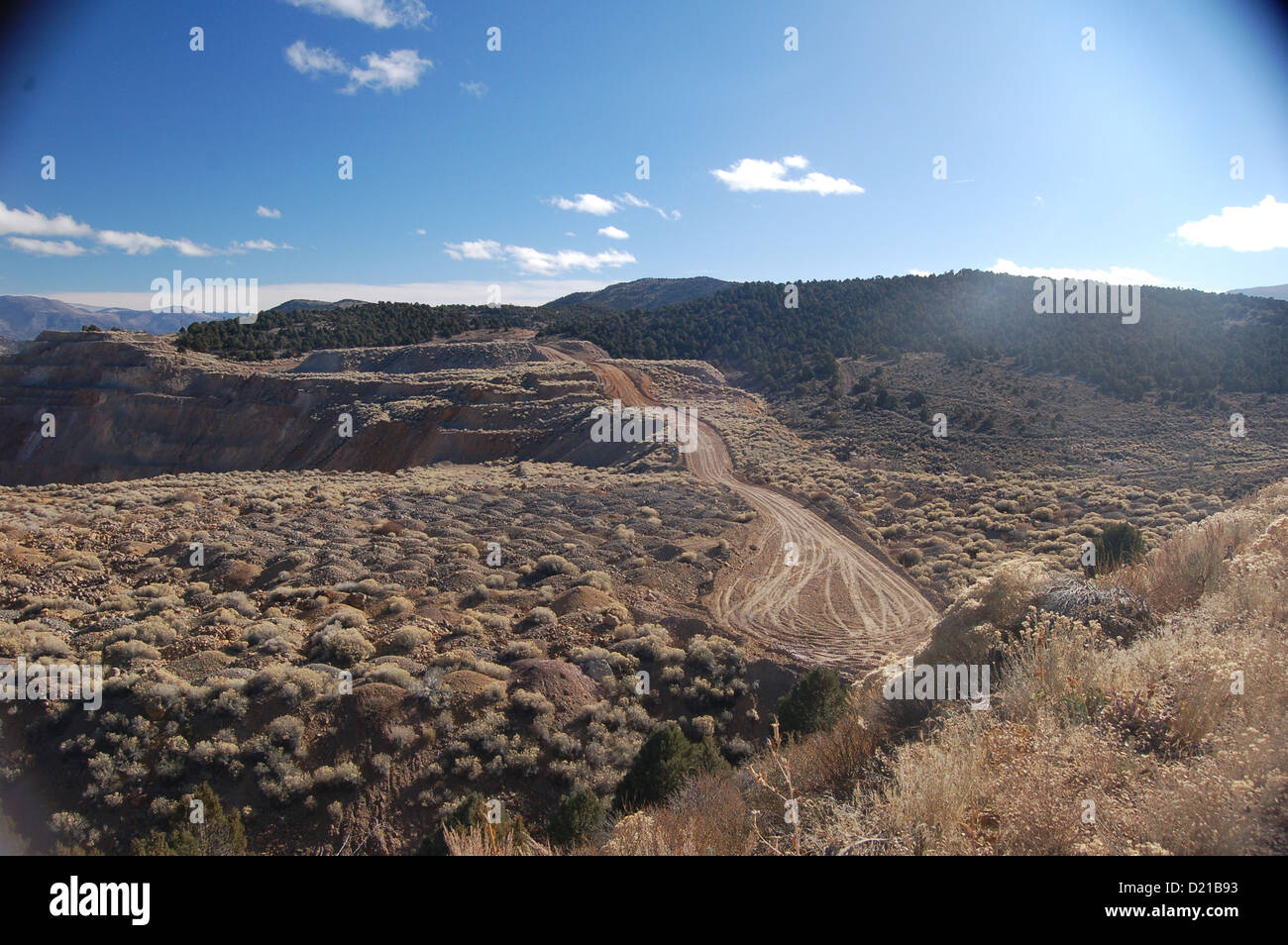 Copper mine in Ruth, NV with mountains Stock Photo - Alamy