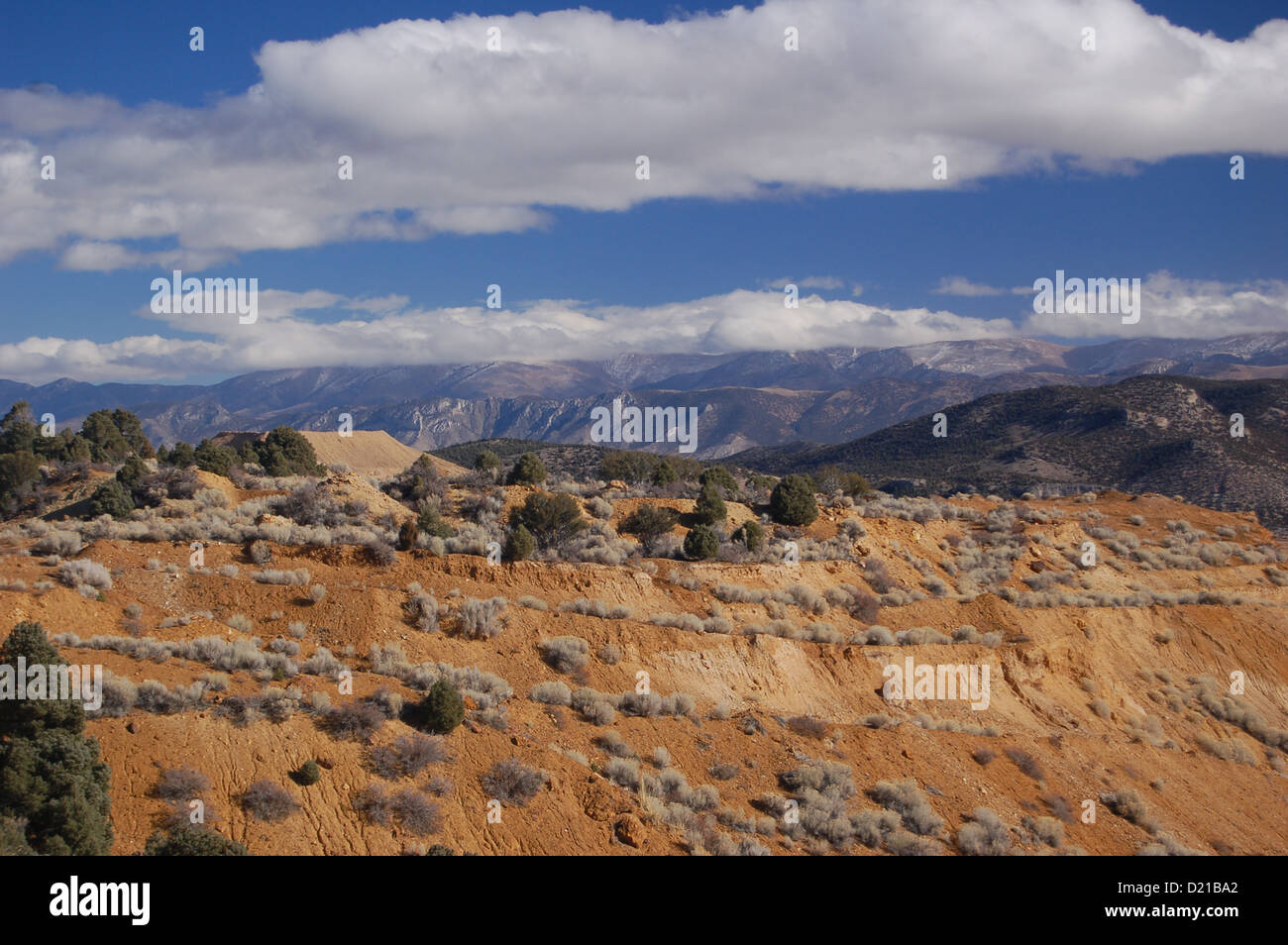 Copper mine in Ruth, NV with mountains Stock Photo - Alamy