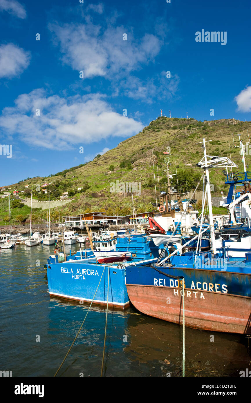Northeastern part of the island of Madeira, Machico town and harbor ...