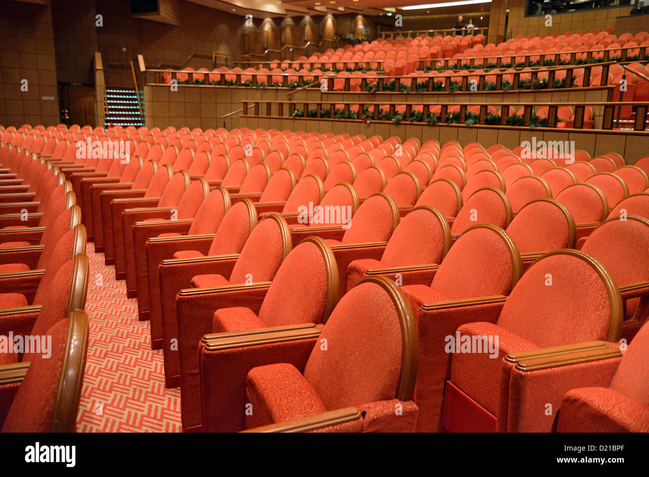 Empty seats in The Playhouse Theatre in P&O Azura cruise ship ...