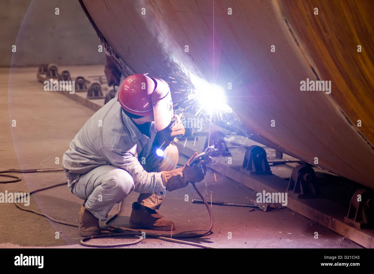 Welding workers were working Stock Photo - Alamy
