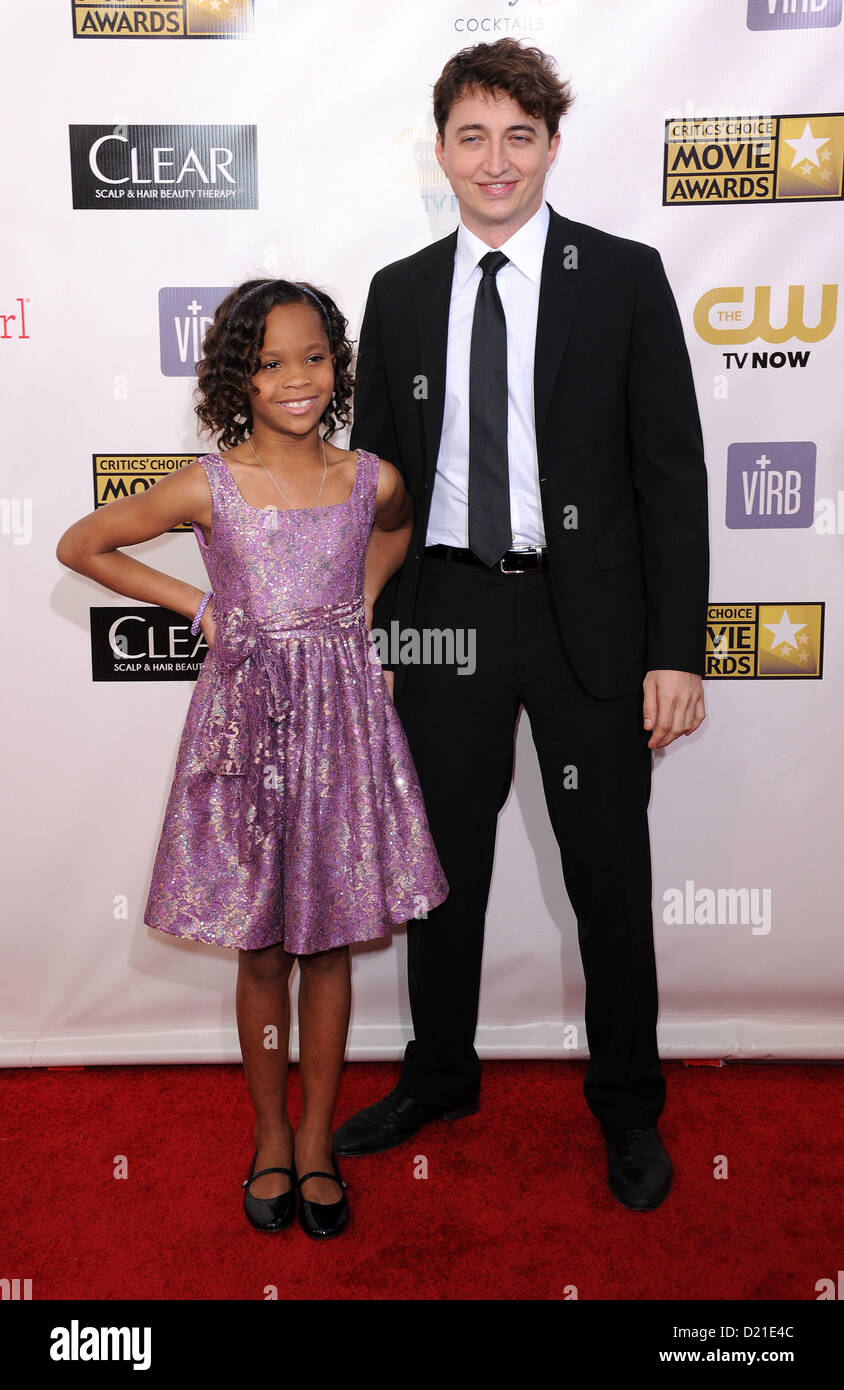 Jan. 9, 2013 - Santa Monica, California, U.S. - Quvenzhane Wallis & Ben ...