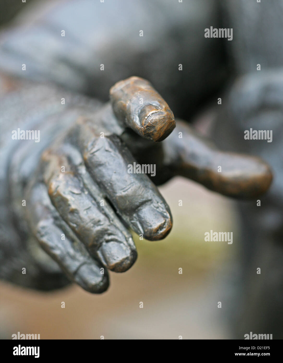 hand of the statue with pointing finger Stock Photo - Alamy