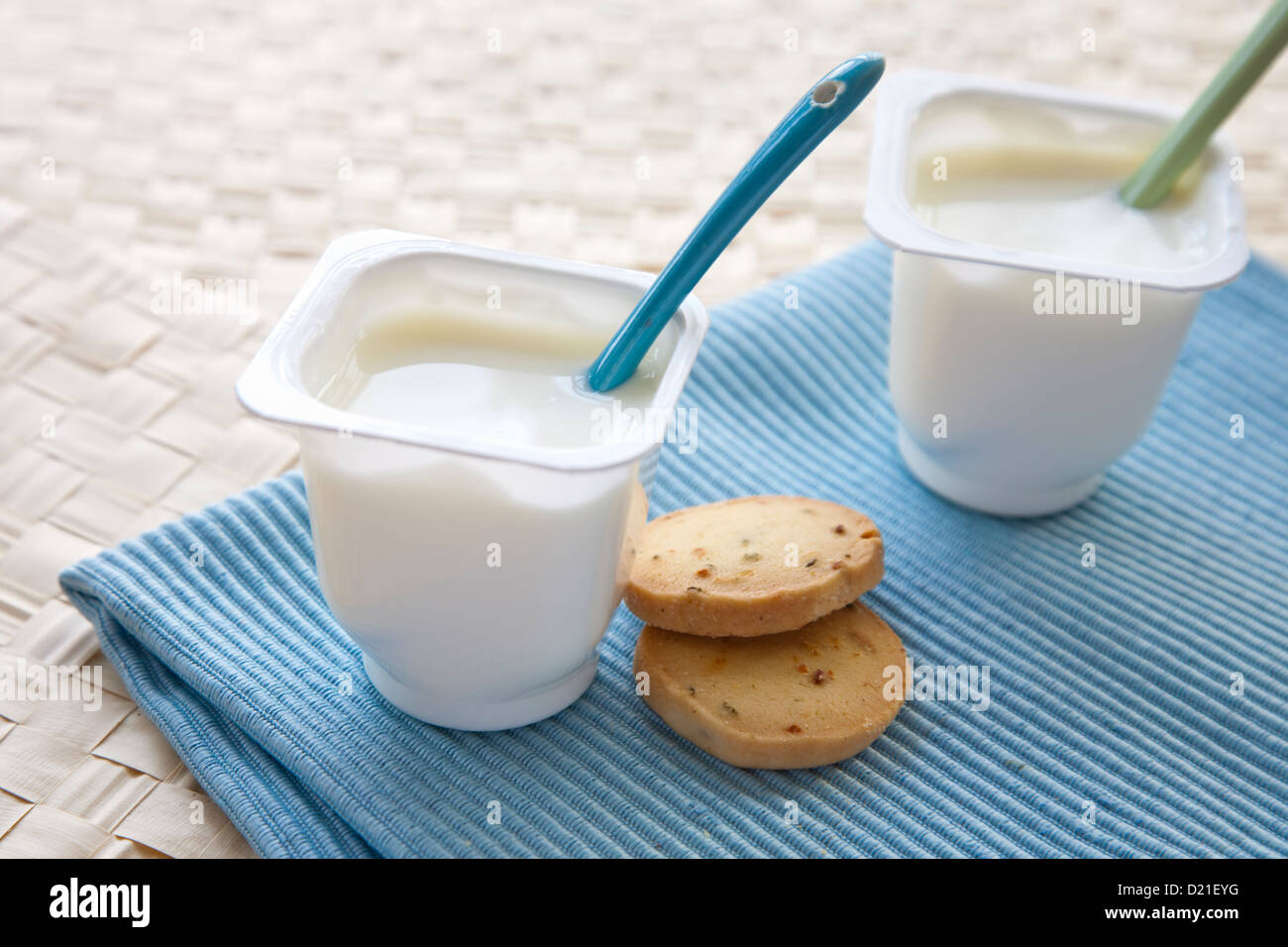 White yogurt cup not fruit hi-res stock photography and images - Alamy
