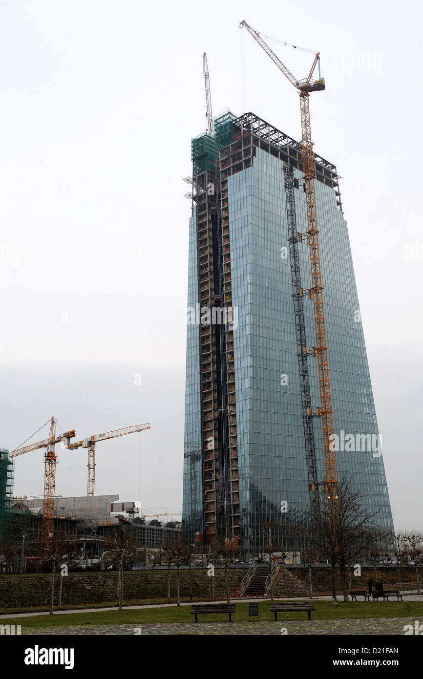 Picture of the new European Central Bank Building in Frankfurt Stock ...