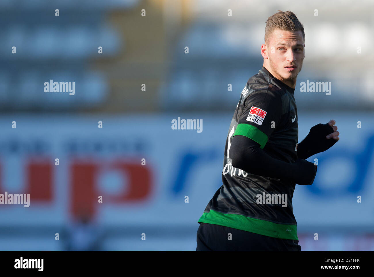 Bremen's Marko Arnautovic plays the ball during a Tuttur Cup match ...