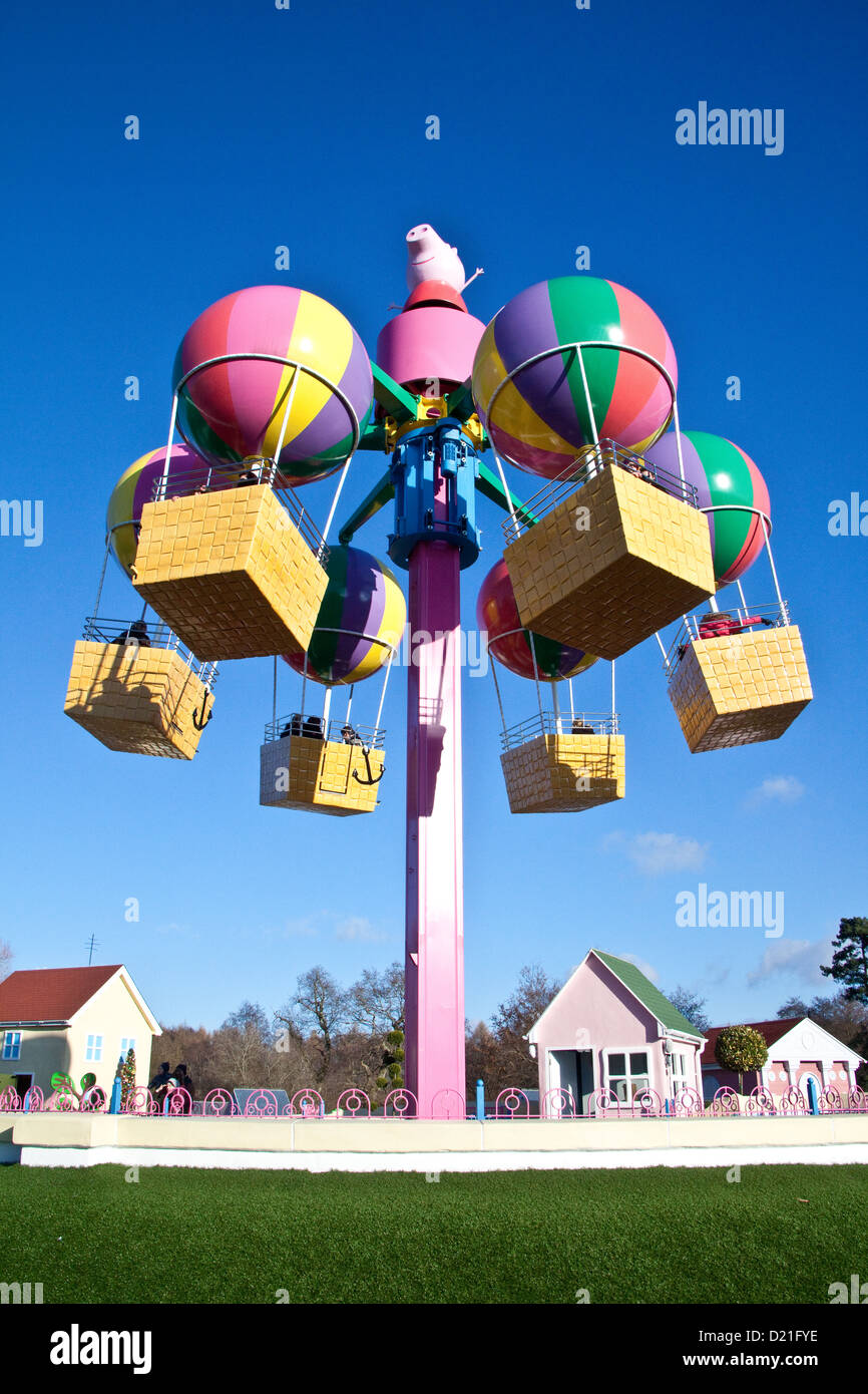 Peppa Pigs balloon ride at Peppa Pig world, Paultons Park, Southampton ...