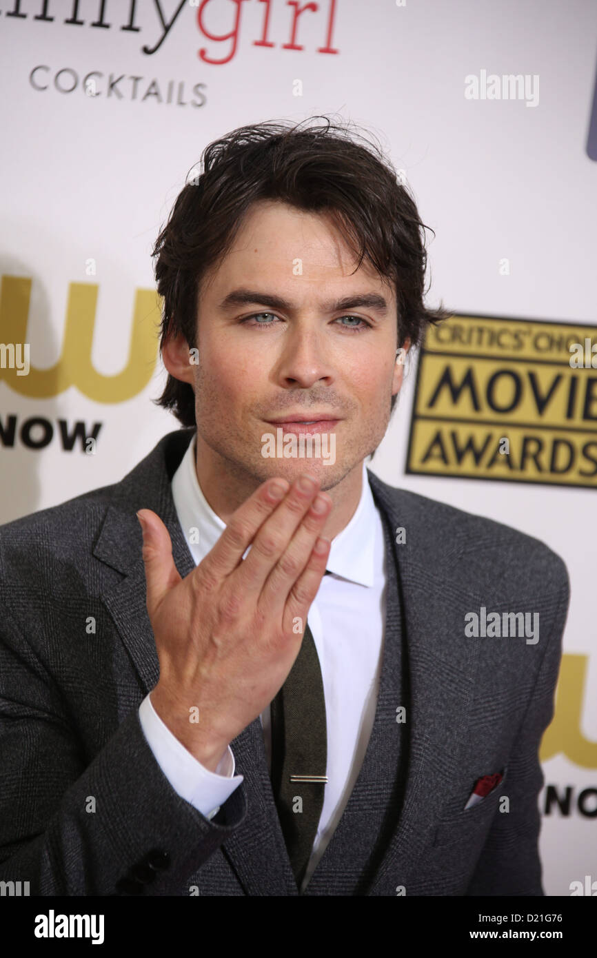 Actor Ian Somerhalder arrives at the 18th Annual Critic's Choice Awards ...