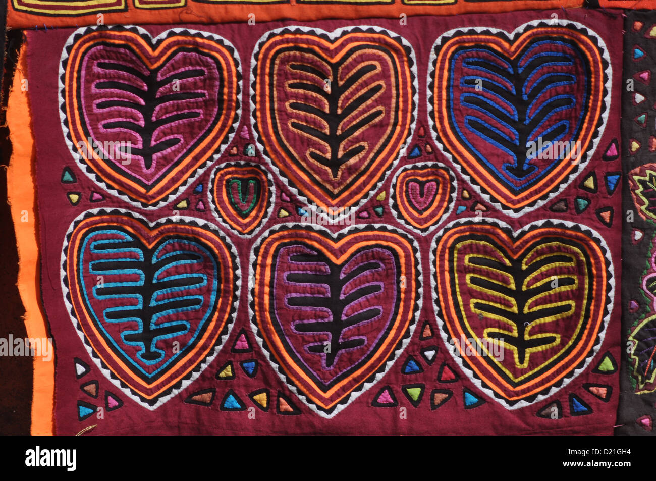 San Blás (Panama): Kuna's mola Stock Photo - Alamy