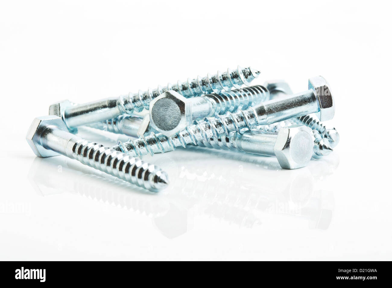 Close up of screw on white background Stock Photo - Alamy