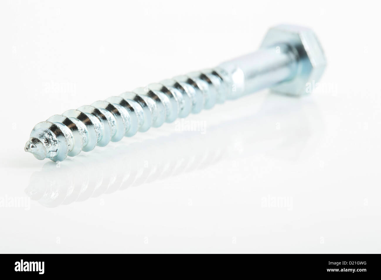 Close up of screw on white background Stock Photo - Alamy