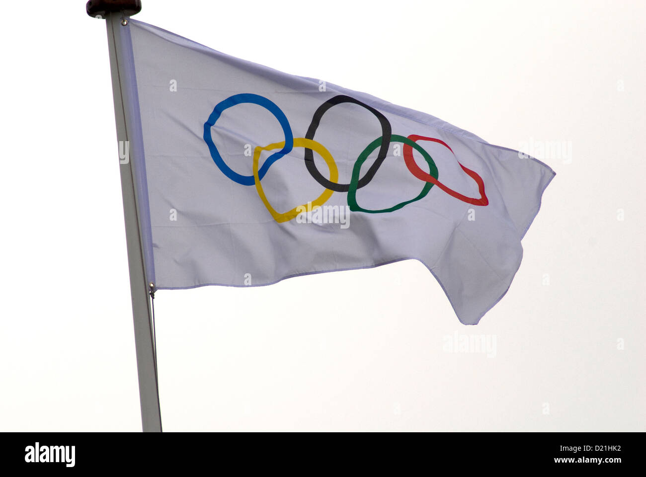 Olympic rings flag hi-res stock photography and images - Alamy