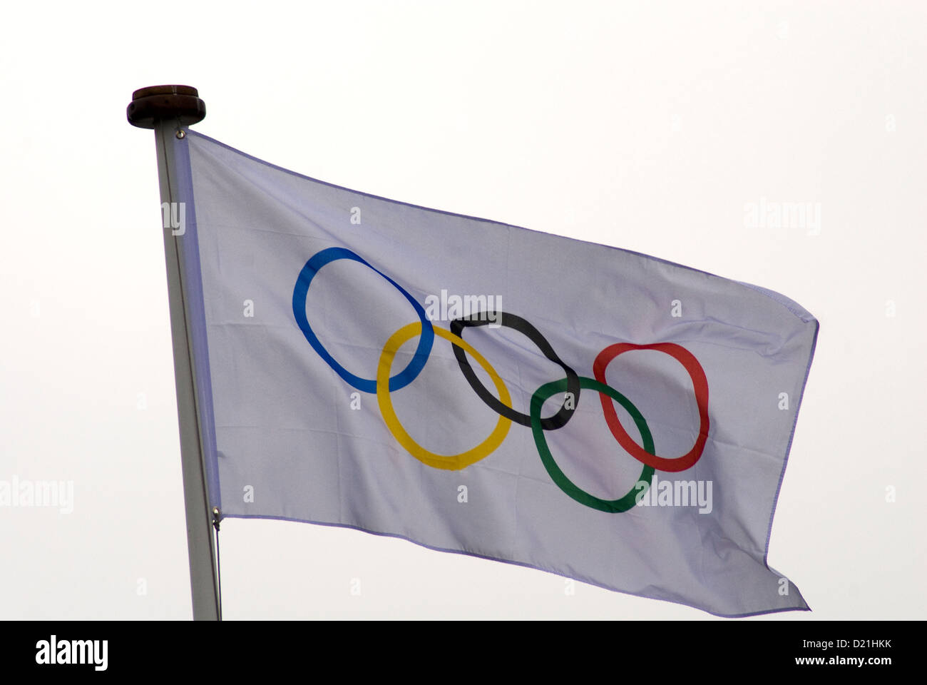 Olympic rings flag hi-res stock photography and images - Alamy