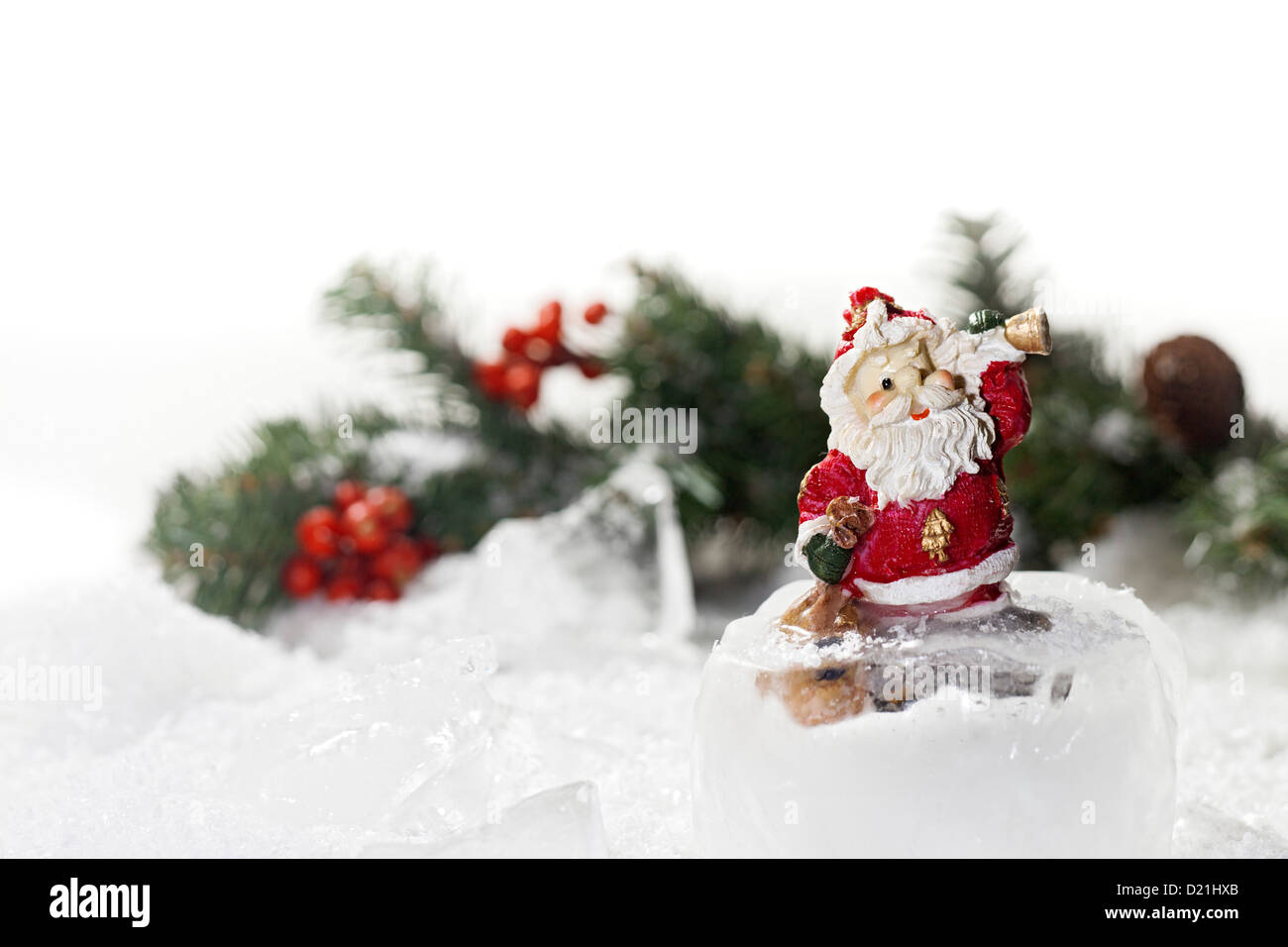 Santa claus figurine on ice cube hi-res stock photography and images ...