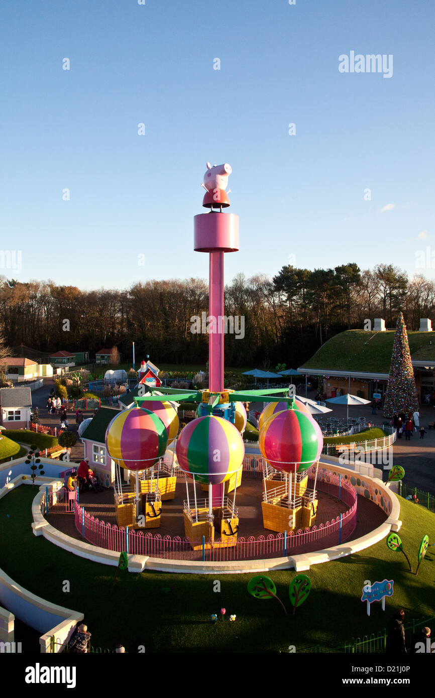 Peppa Pigs balloon ride at Peppa Pig world, Paultons Park, Southampton ...