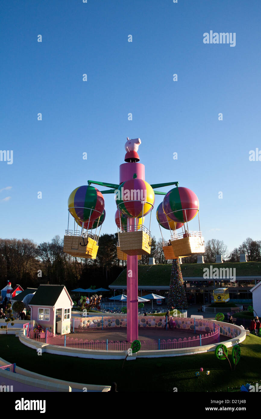Peppa Pigs balloon ride at Peppa Pig world, Paultons Park, Southampton ...