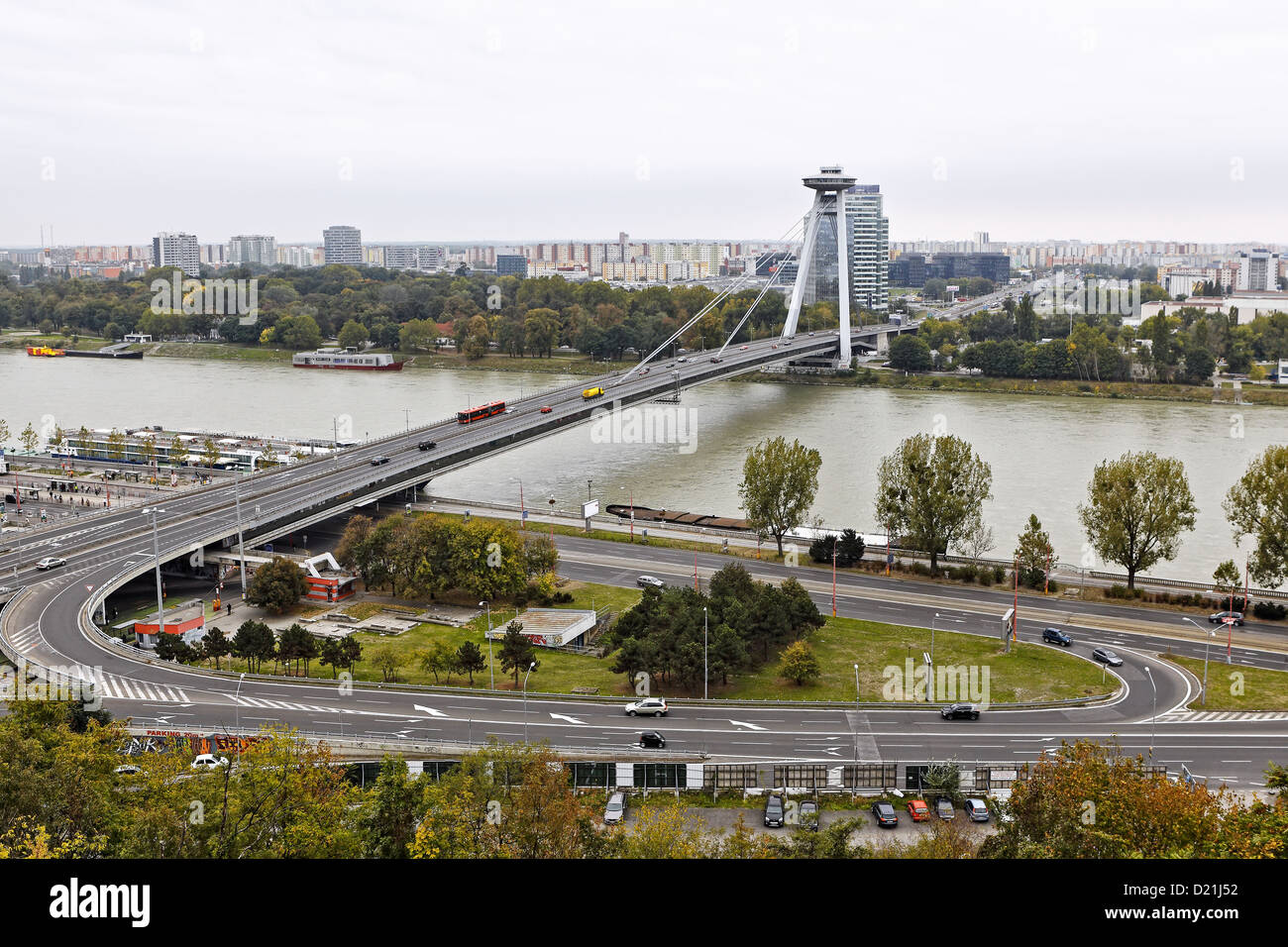 Bridge in Bratislava Slovakia Stock Photo - Alamy