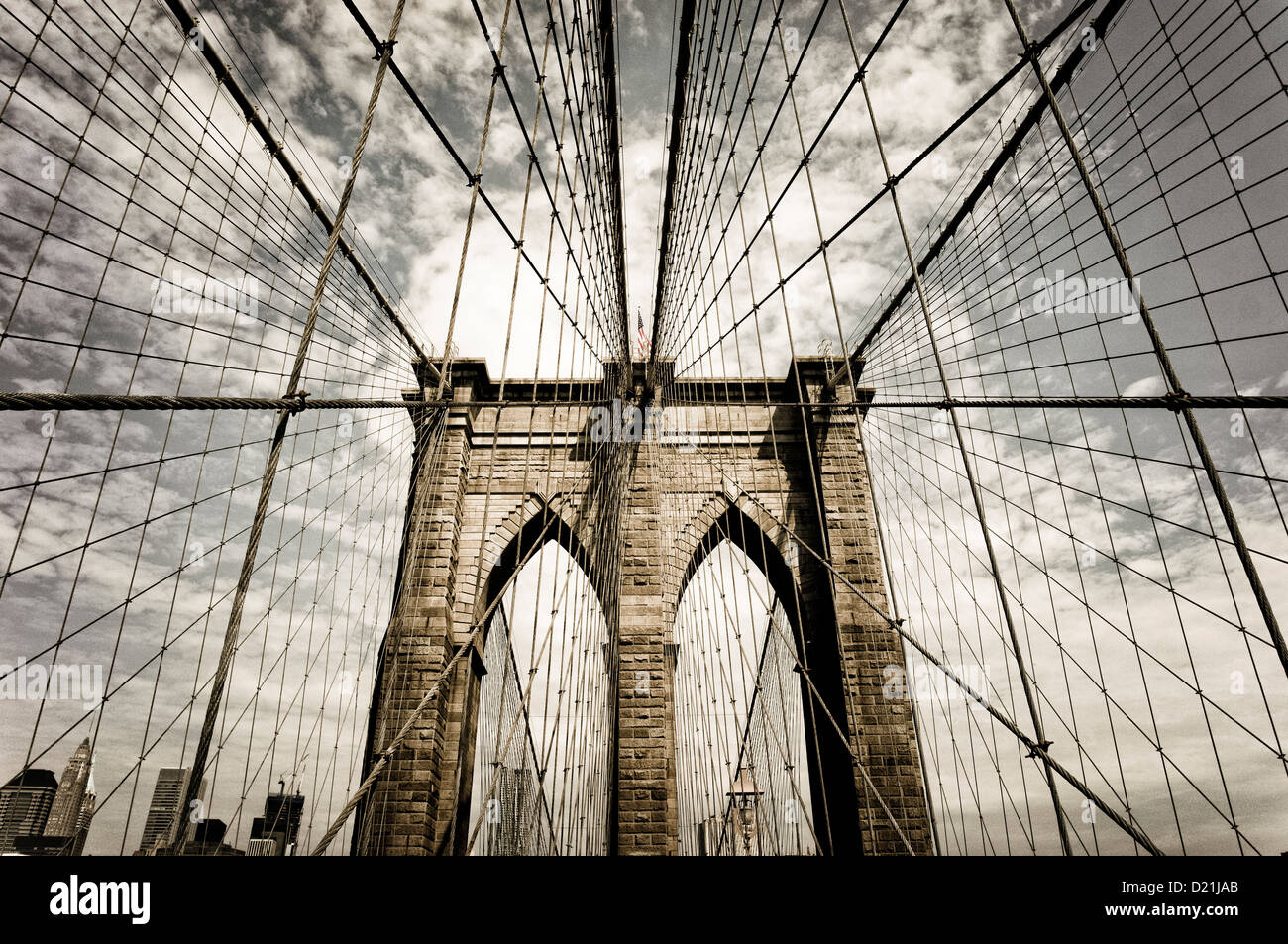 Brooklyn Bridge Sepia