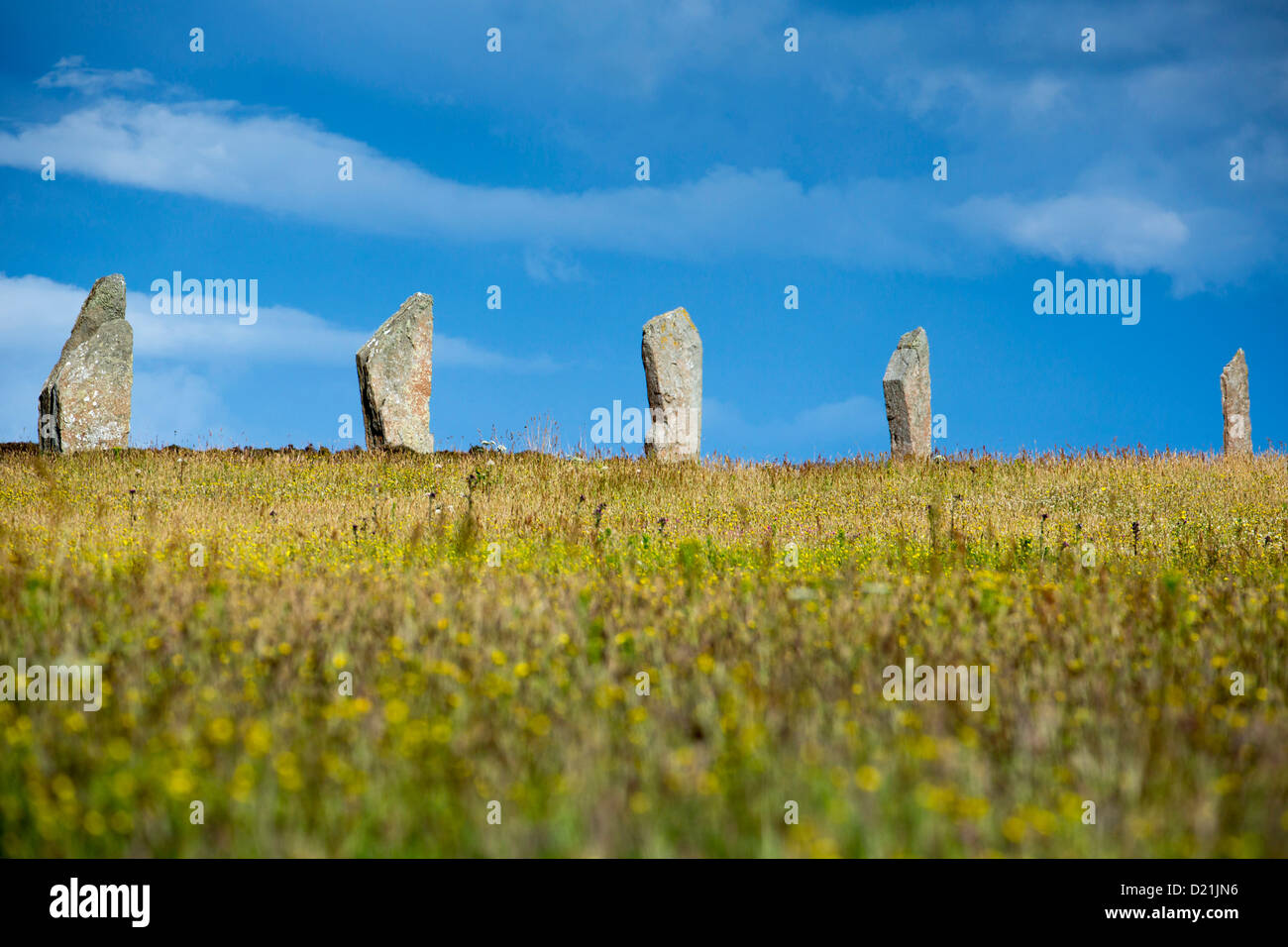 The Ring of Brodgar circle of Neolithic standing stones, Orkney Islands ...