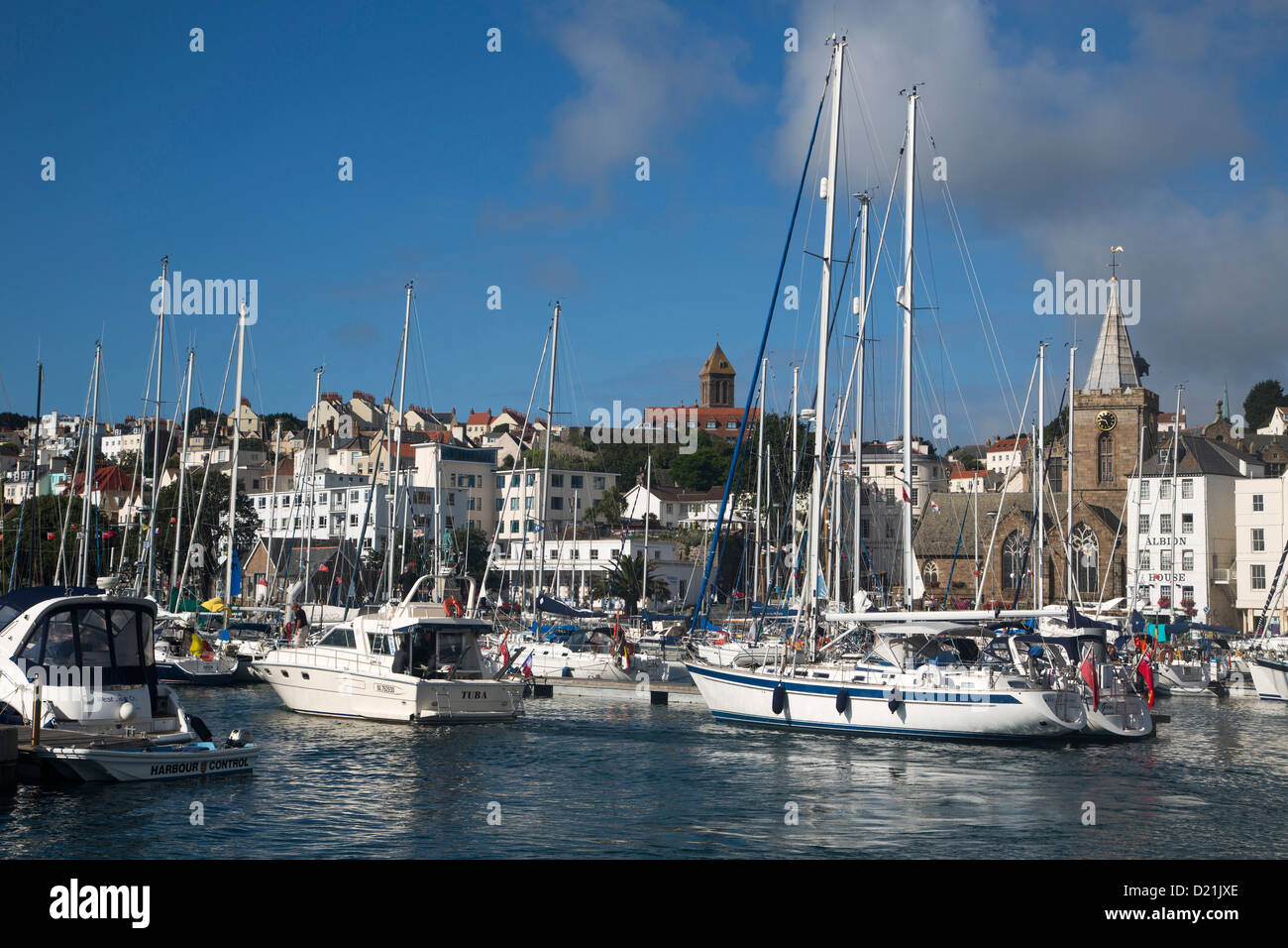 Sailboats in Victoria Marina, St Peter Port, Guernsey, Channel Islands ...