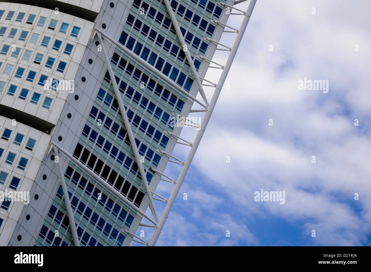 Modern Lines of Turning Torso skyscraper in Malmo, Sweden, by Spanish ...