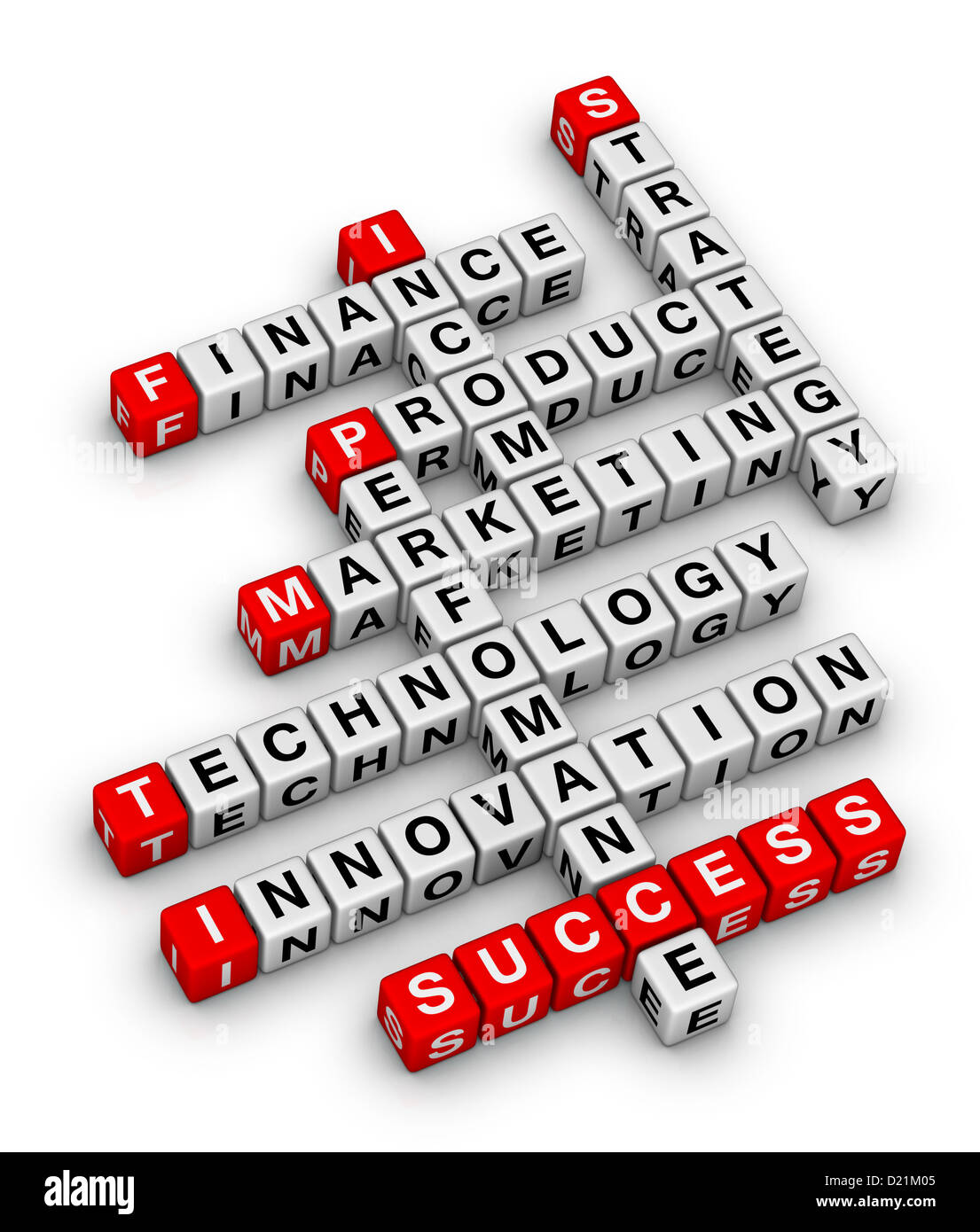 business palnning 3d crossword puzzle Stock Photo - Alamy