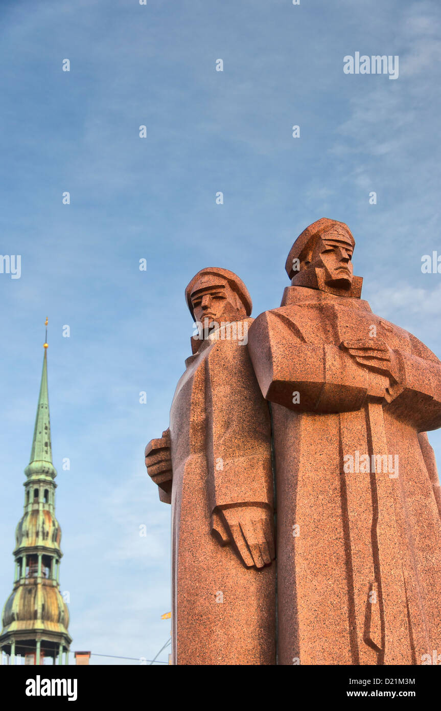 Soviet monument of the latvian red riflemen hi-res stock photography ...