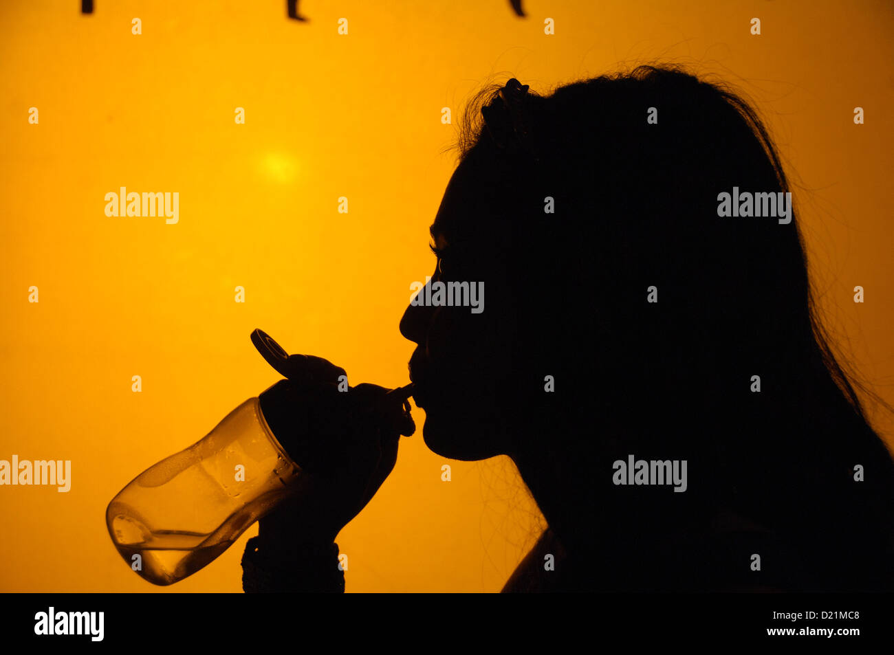female dancer drinking water Stock Photo - Alamy