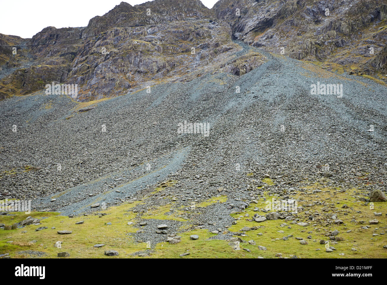 Scree slope near Honister Pass in the Lake District Stock Photo - Alamy