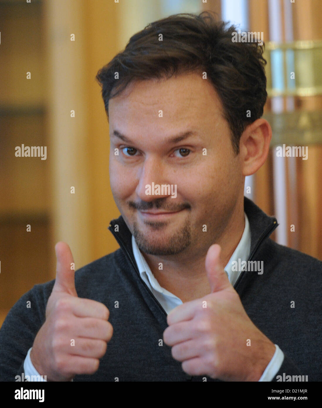 Polish baritone Mariusz Kwiecien is seen during a press conference ...