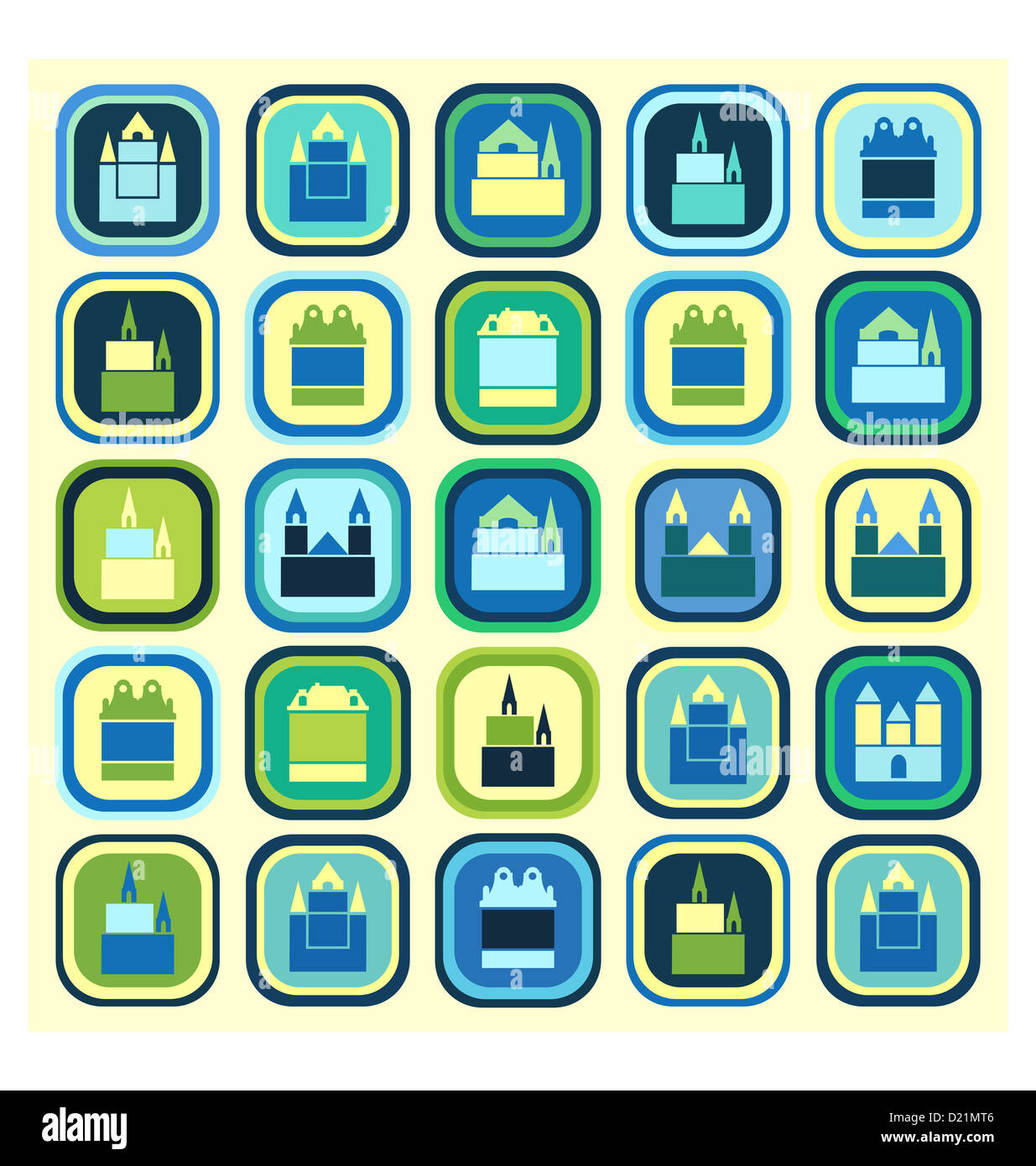 Town mosaic Cut Out Stock Images & Pictures - Alamy