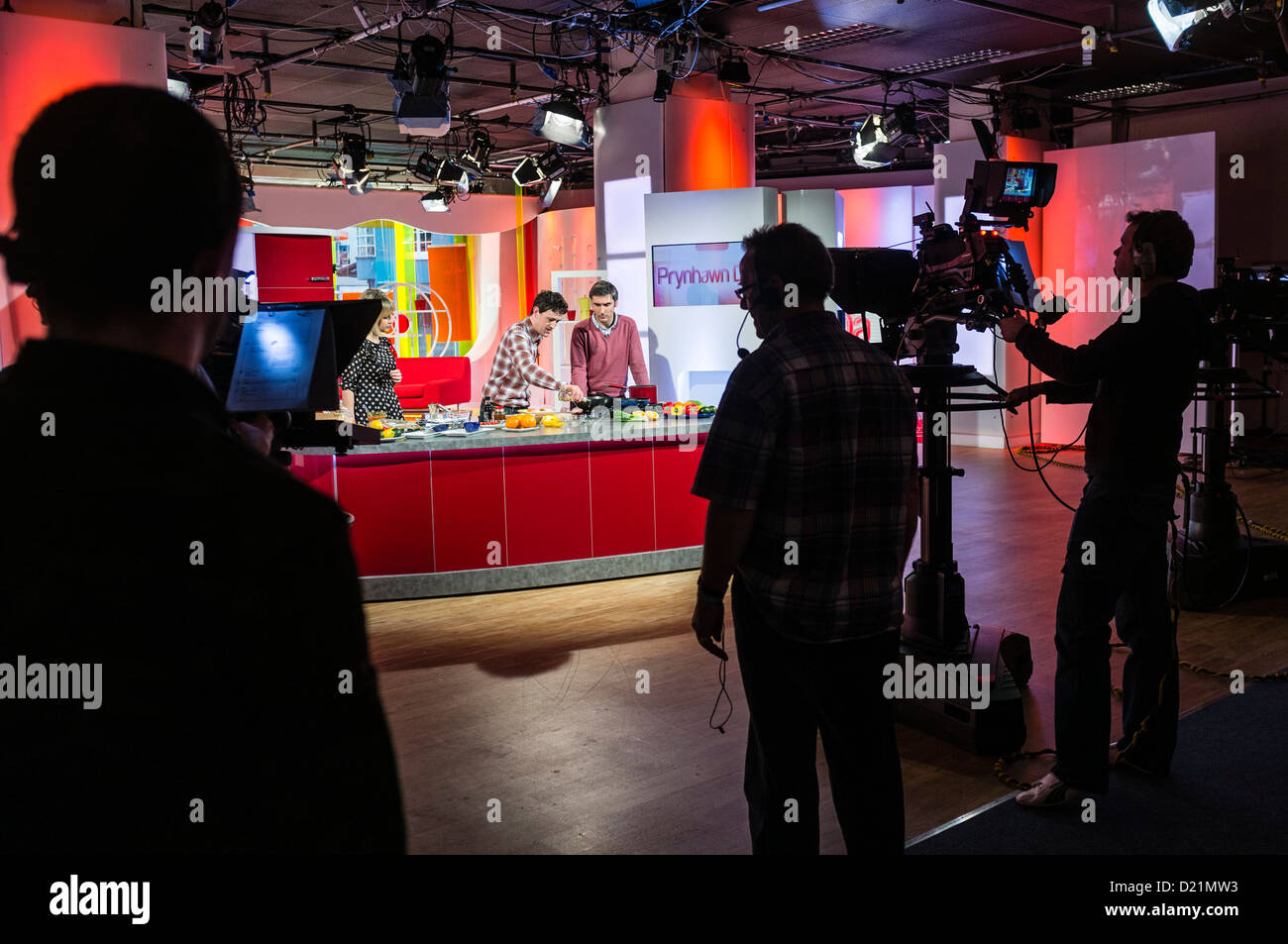 A Live broadcast of S4C welsh language afternoon magazine programme ...