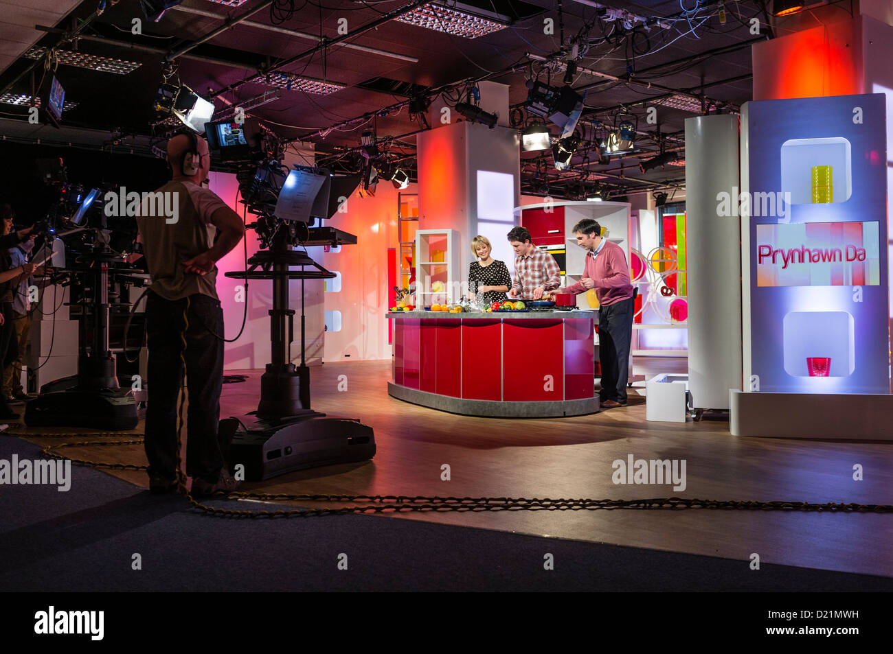 A Live broadcast of S4C welsh language afternoon magazine programme ...