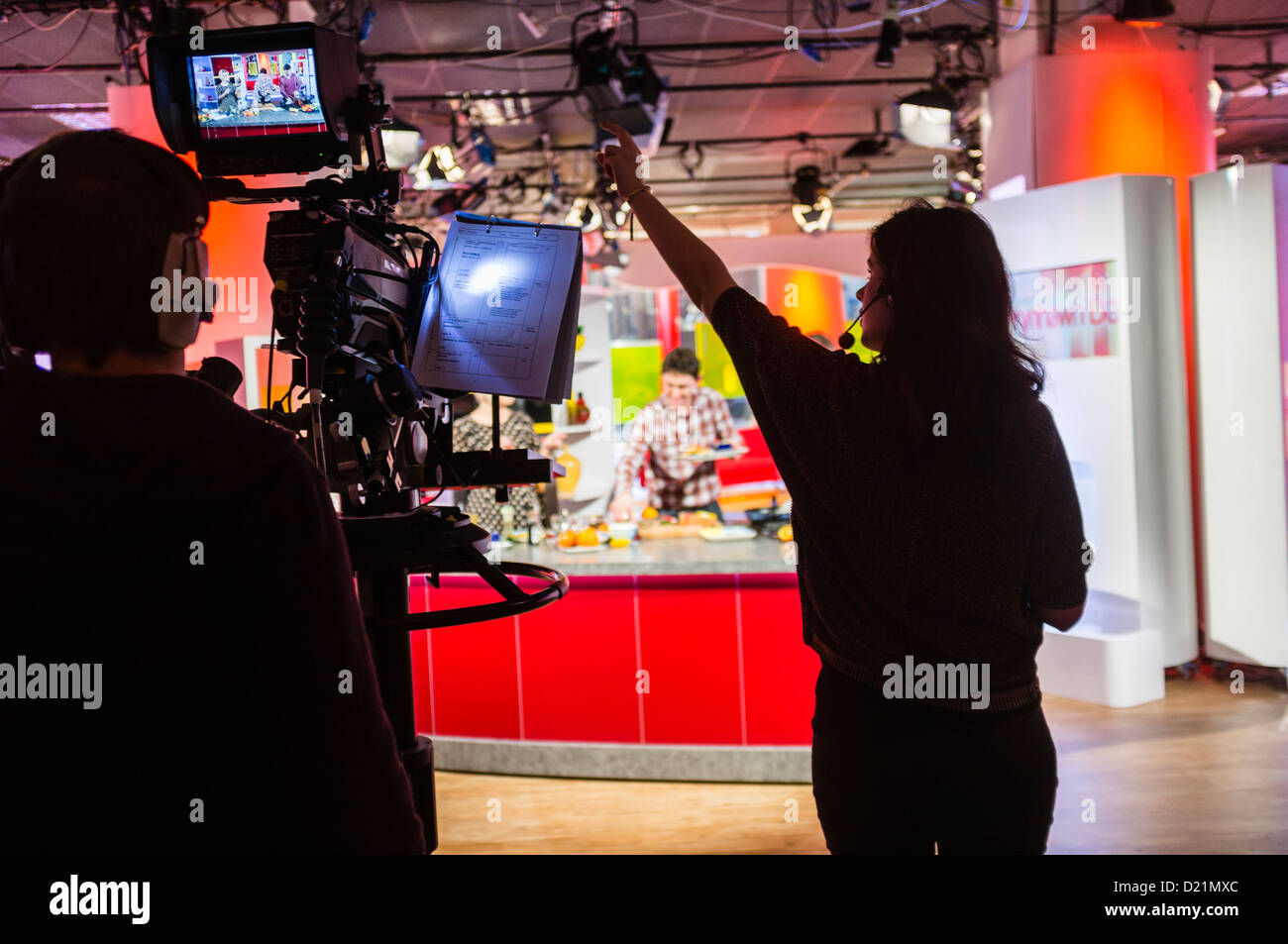 A Live broadcast of S4C welsh language afternoon magazine programme ...