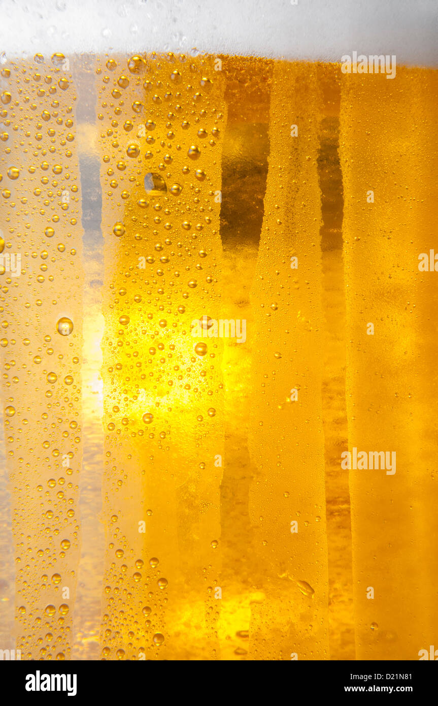 Beer in glass Closeup Stock Photo - Alamy